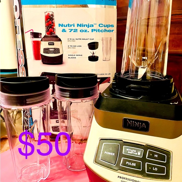 Other | Ninja Profesional Blender And Nutr Ninja Cups | Poshmark